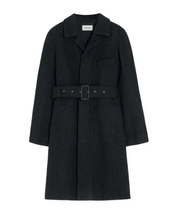 LEMAIRE Belted Tailored Coat - Black