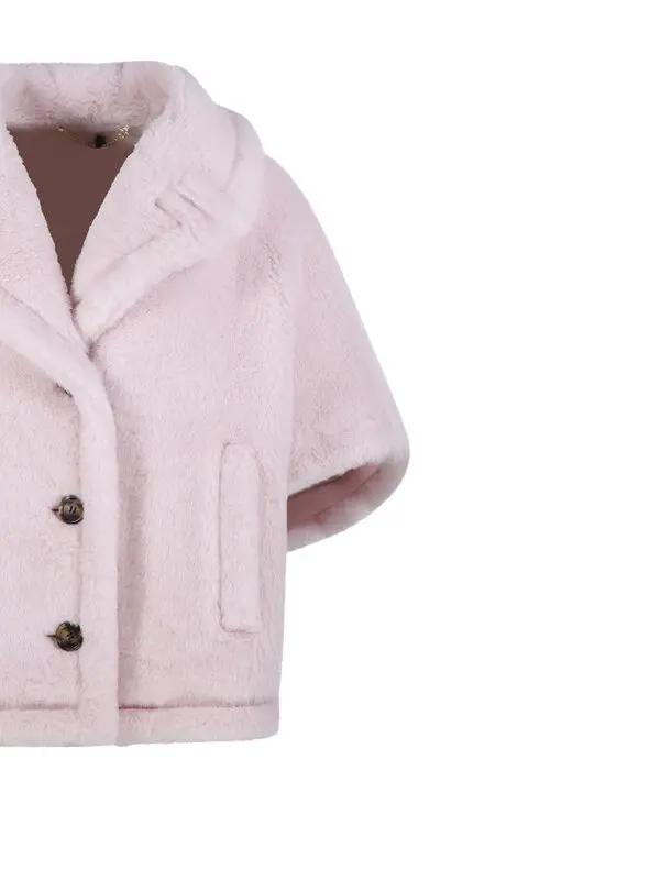 Max Mara Teddy-texture Buttoned Cape