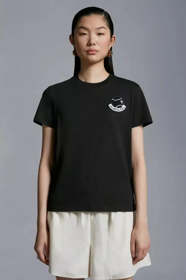 Moncler Tennis Logo Patch T-shirt