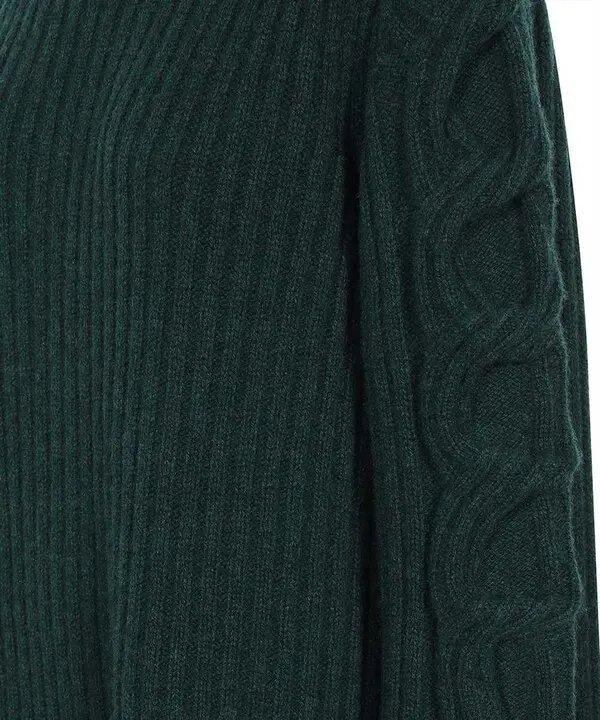 Stella McCartney Ribbed Crew Neck Long Sleeve Sweater Dress With Embellished Details