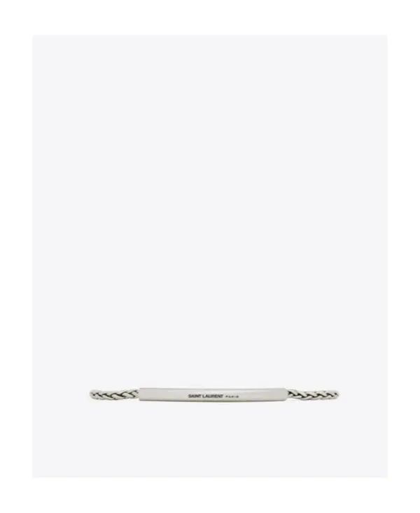 Saint Laurent Tube Chain Bracelet - Gray