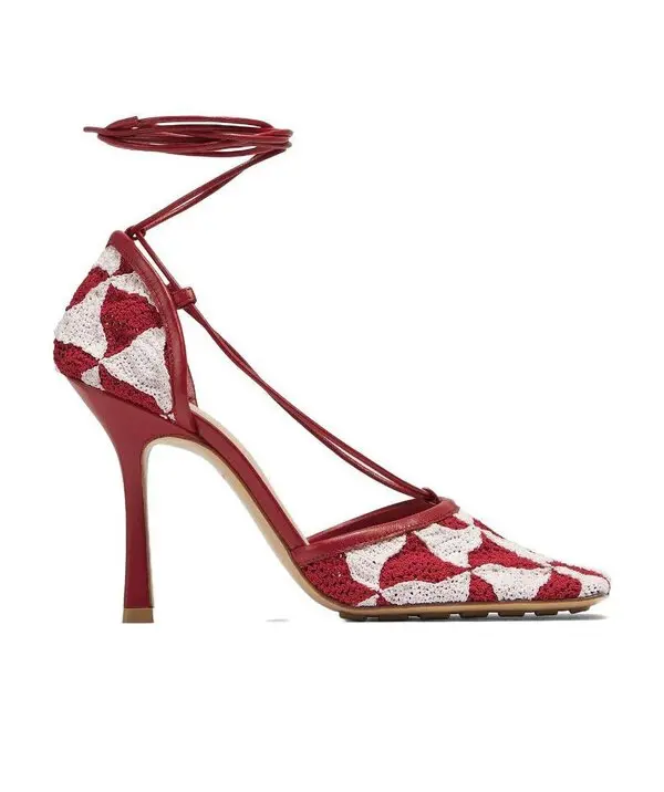 Bottega Veneta Hand-crocheted Wavy Triangle Stretch Sandals