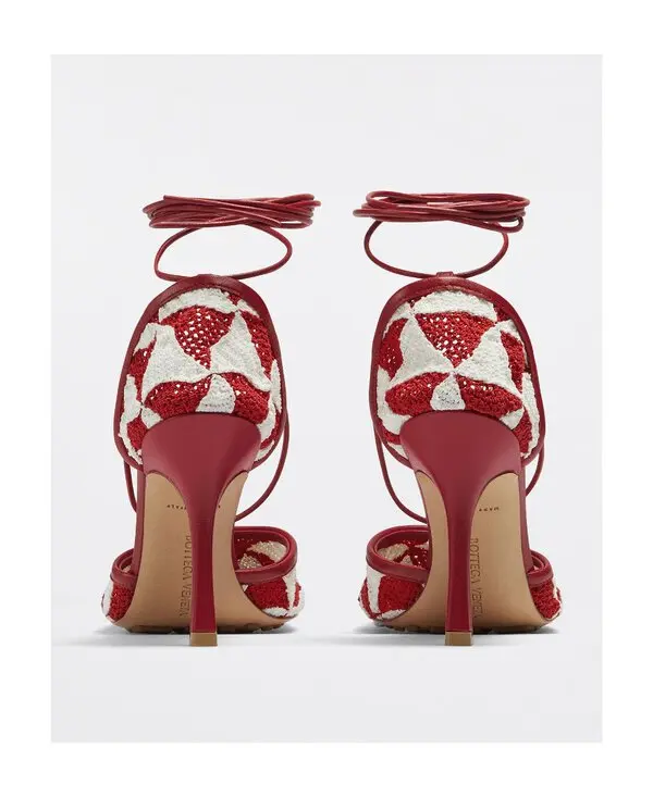 Bottega Veneta Hand-crocheted Wavy Triangle Stretch Sandals