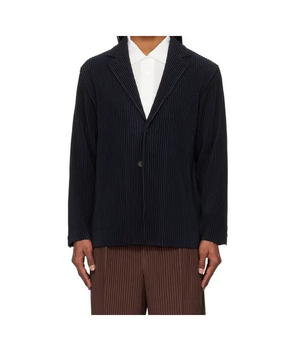 Issey Miyake Homme Plissé Basics Buttoned Blazer - Black