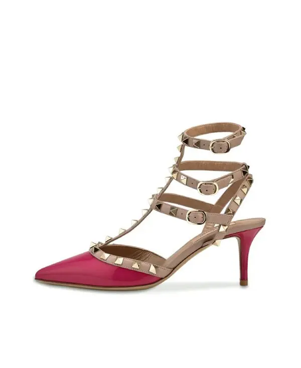 Valentino Garavani Studded T-strap High Heels - Brown