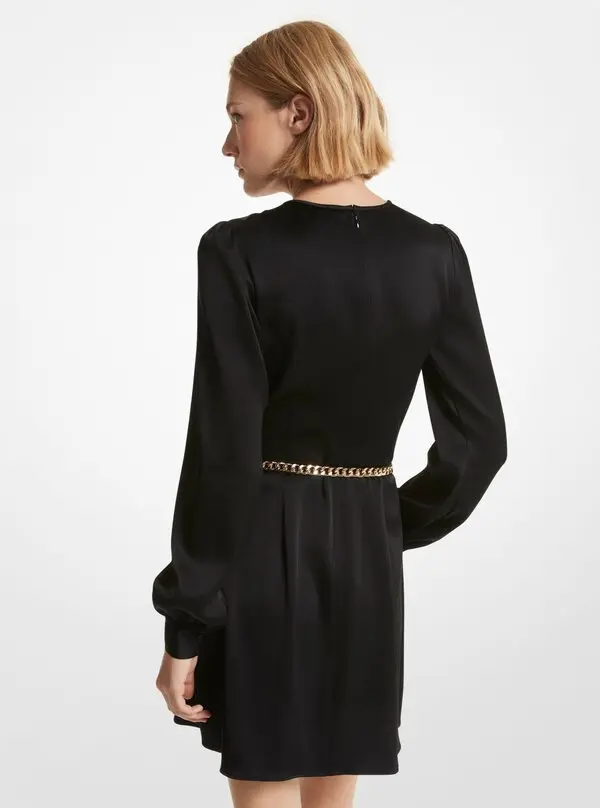 Michael Kors Satin Belted Mini Dress