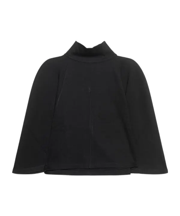 THOM KROM High Neck Cropped Top With Back Zip Detail