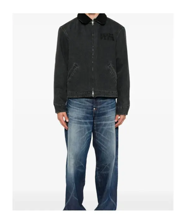 Kenzo Embroidered Denim Jacket - Black
