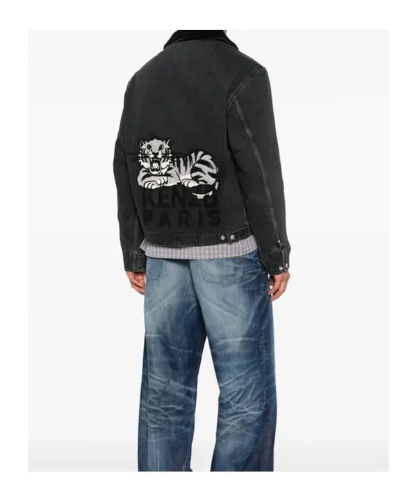 Kenzo Embroidered Denim Jacket - Black