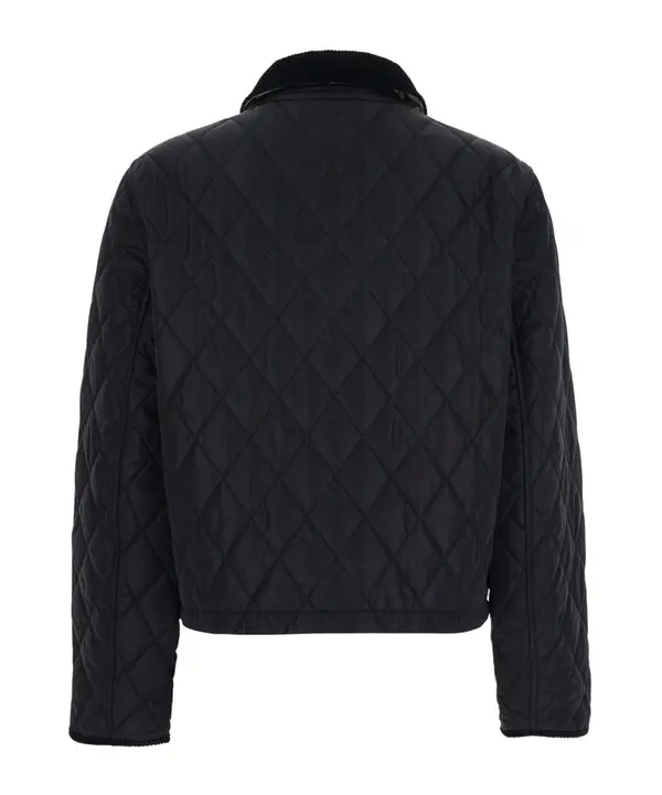 Burberry Diamond-quilted Short Jacket - Black