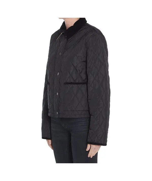 Burberry Collared Quilted Cropped Jacket