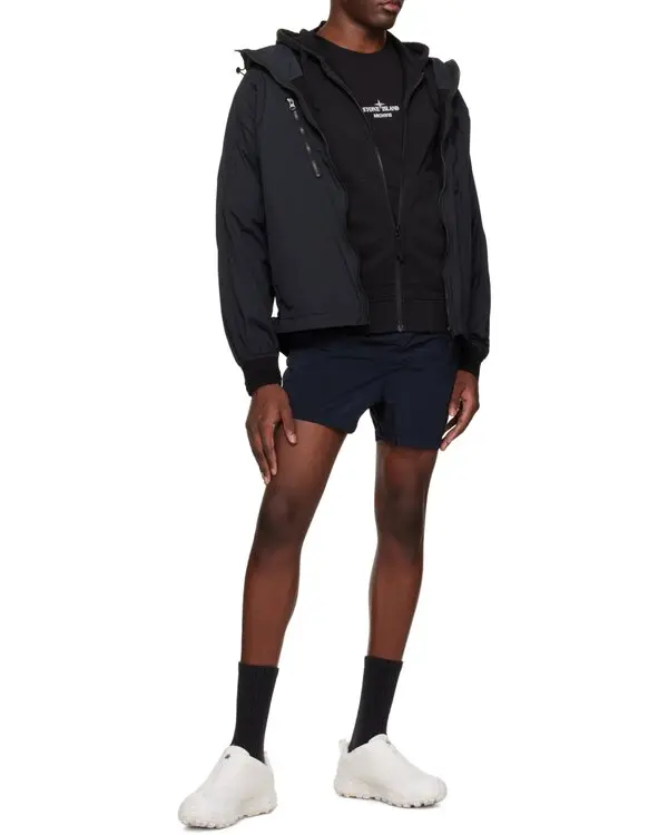 Stone Island Mid-rise Swim Shorts With Drawstring