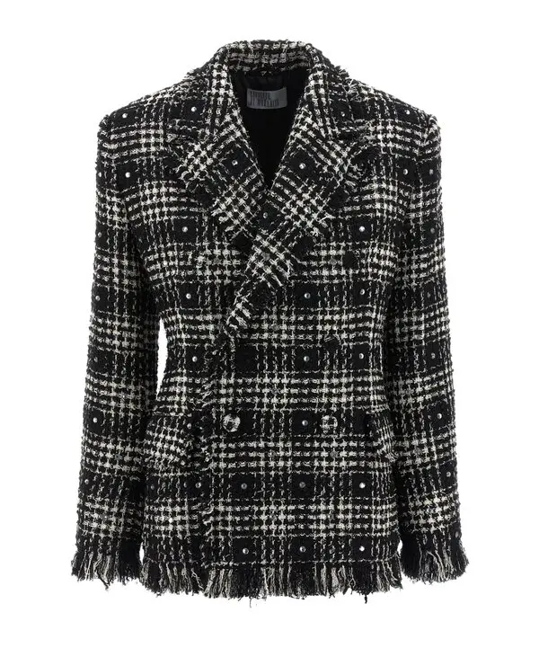 Giuseppe Di Morabito Rhinestone Embellished Double-breasted Tweed Jacket