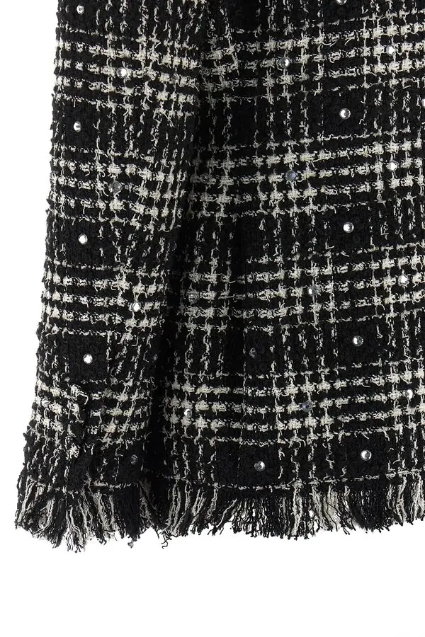 Giuseppe Di Morabito Rhinestone Embellished Double-breasted Tweed Jacket