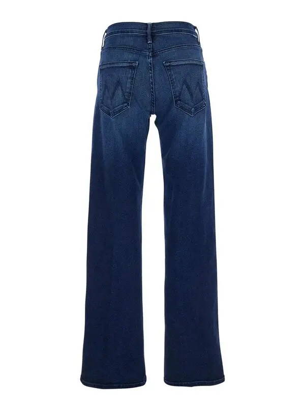 MOTHER Mid Rise Maven Sneak Jeans - Blue