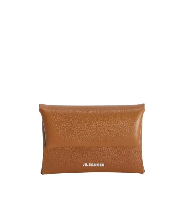 JIL SANDER Folded Coin Purse - Hazelnut Color