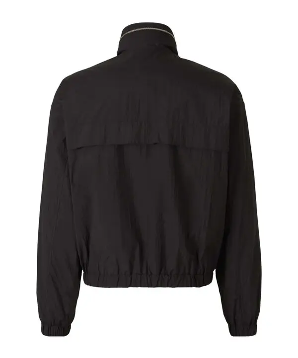 AMI Paris Logo Printed Zip-up Jacket - Black