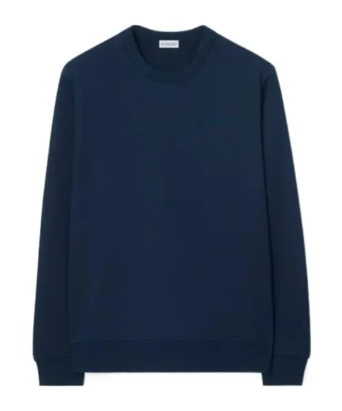 Burberry Logo Cotton Sweatshirt - Dark Blue
