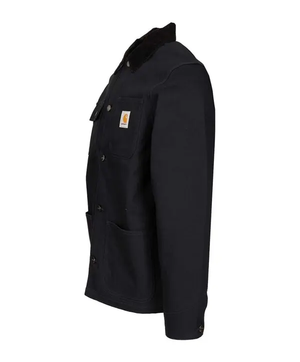 Carhartt Work In Progress Michigan Coat With Corduroy Collar And Wool Lining - Black