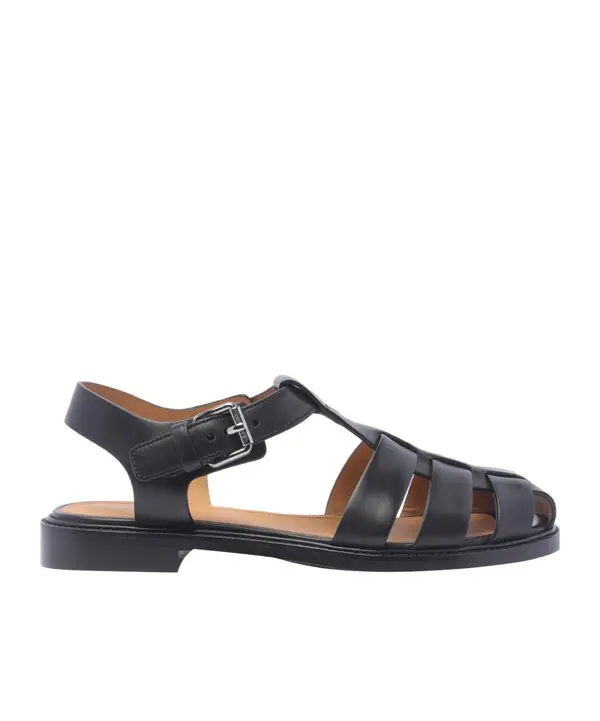 Church's Round-toe Buckle Sandals - Black