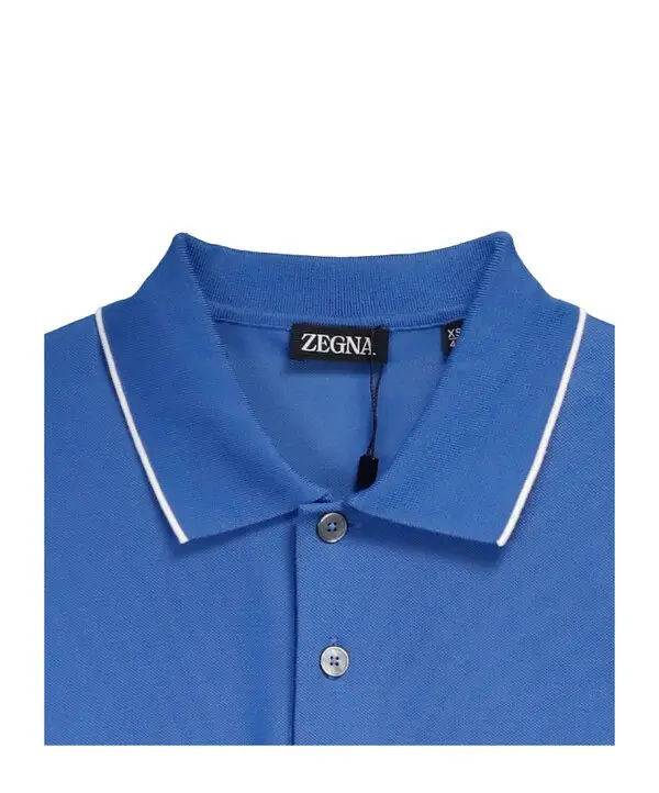 Zegna Embroidered Logo Polo Shirt