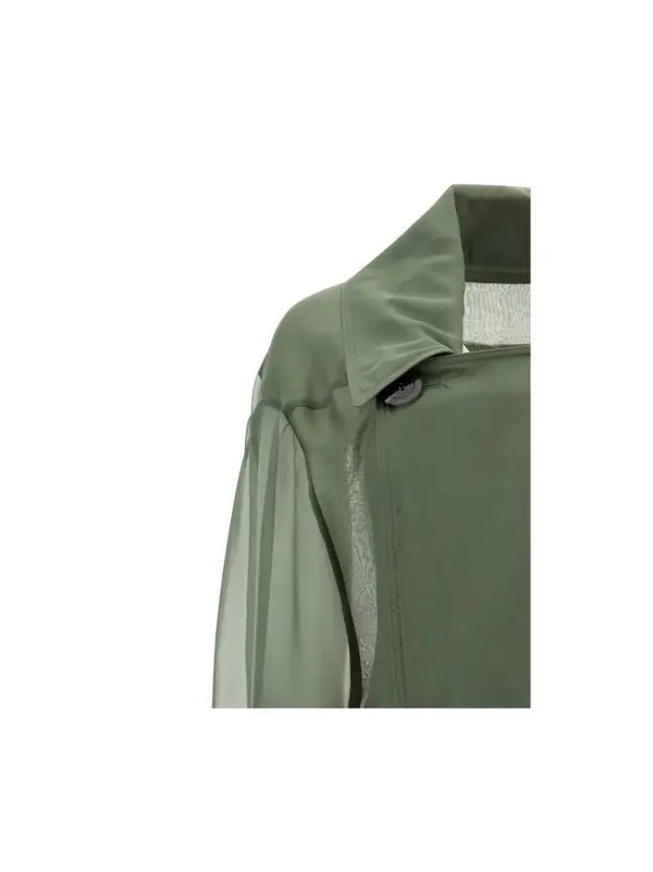 Rick Owens Sheer Silk Trench Coat