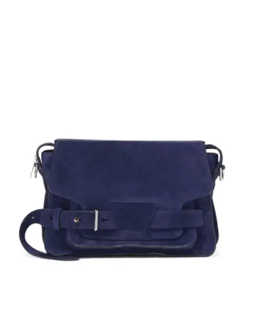 Proenza Schouler Beacon Suede Saddle Bag - Blue