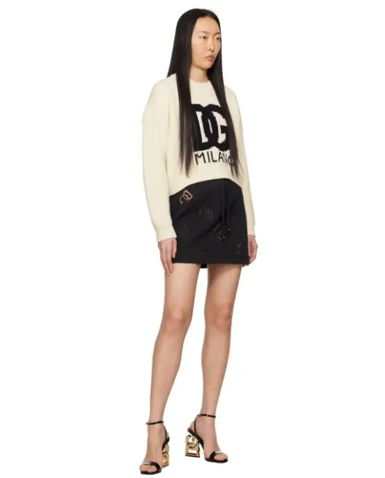 Dolce & Gabbana Dg Logo Embroidered Mini Skirt
