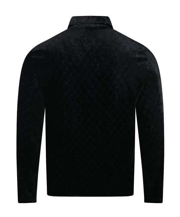 Gucci Stretch Gg Velvet Devoré Shirt - Black
