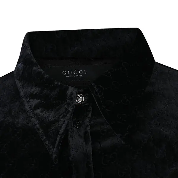 Gucci Stretch Gg Velvet Devoré Shirt