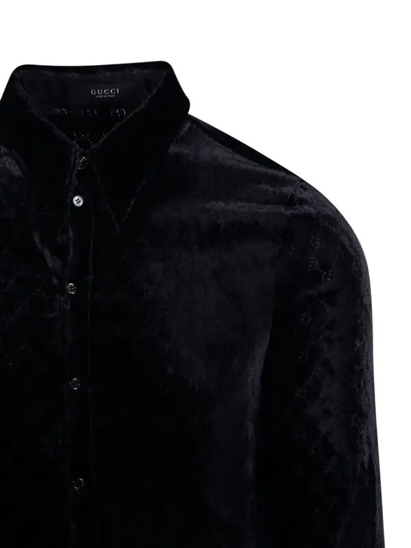 Gucci Stretch Gg Velvet Devoré Shirt