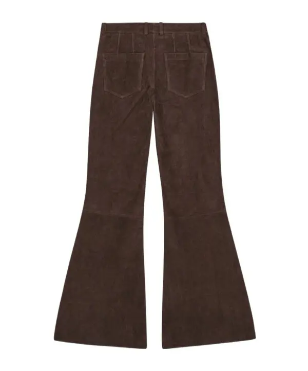 REMAIN BIRGER Flared Suede Trousers