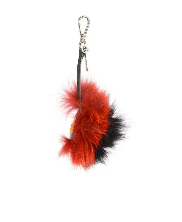 Fendi Eye Pattern Fox Fur Charm