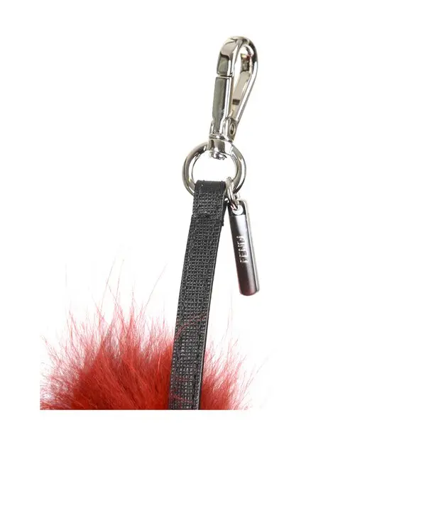 Fendi Eye Pattern Fox Fur Charm