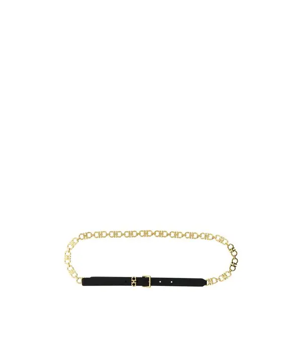 FERRAGAMO Gancini Chain Belt - Black