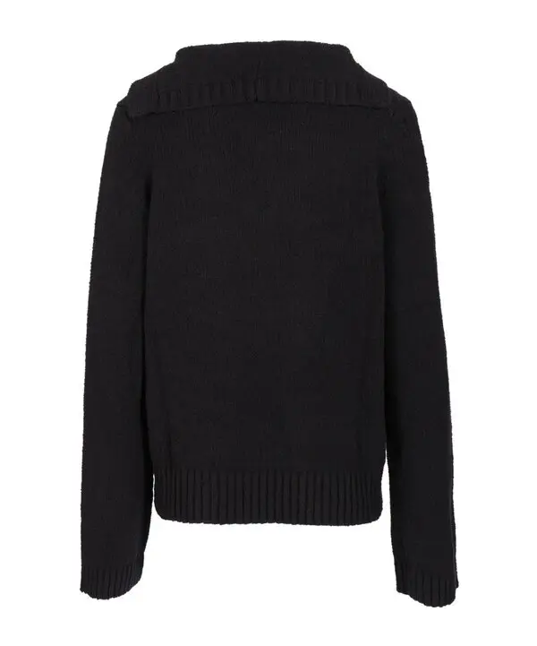 LOULOU STUDIO Ribbed Bouclette Knit Sailor Collar Pullover