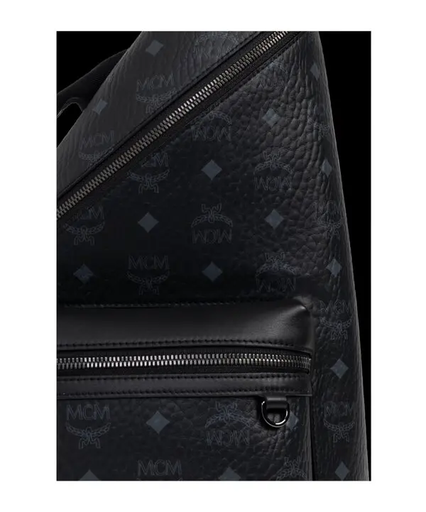 Mcm Sling Back Bag With Monogram - Black