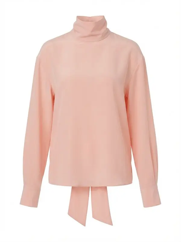 Gucci Crepe De Chine Shirt With Neck Bow - Pink