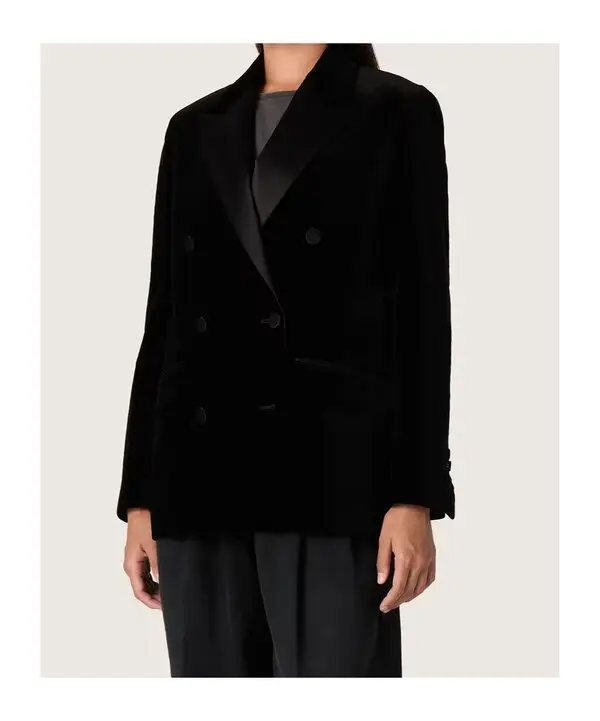 GOLDEN GOOSE Double-breasted Velvet Blazer
