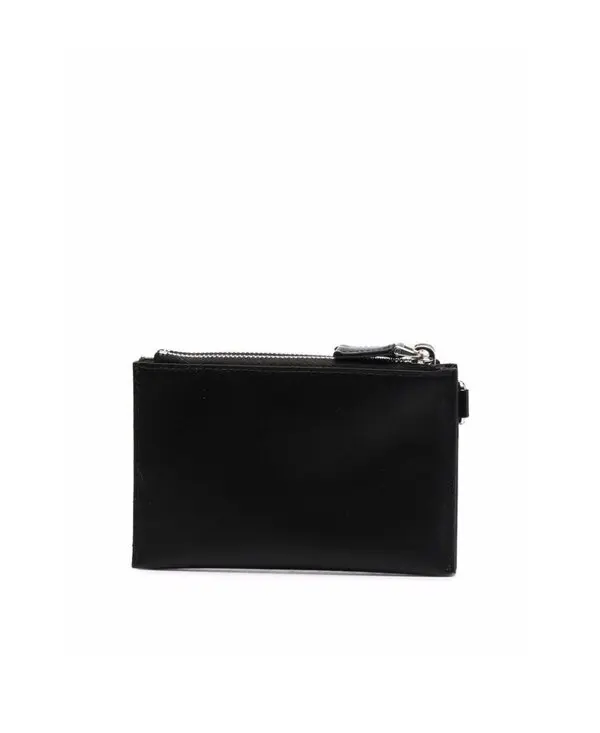 Prada Logo Plaque Zip-up Wallet
