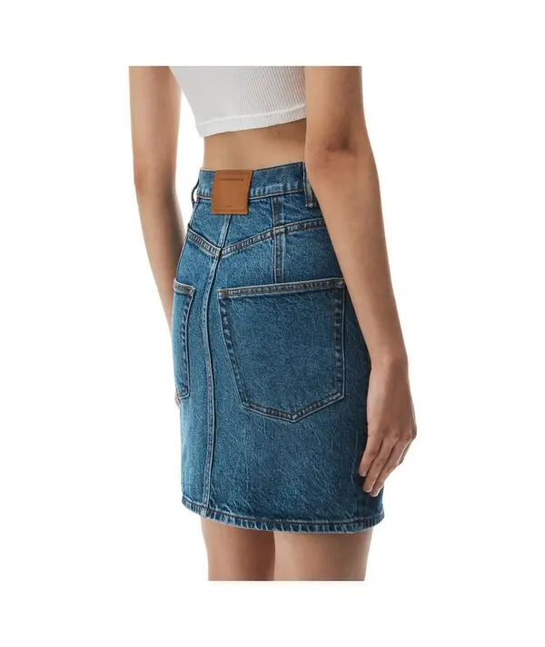Alexander Wang High Waisted Button-up Denim Skirt