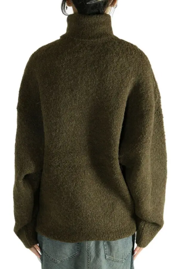 TOTEME High Neck Textured Long Sleeve Sweater