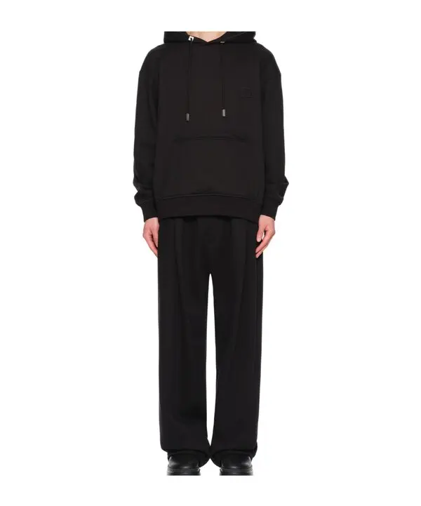 WOOYOUNGMI Hooded Sweatshirt With Floral Graphic - Black