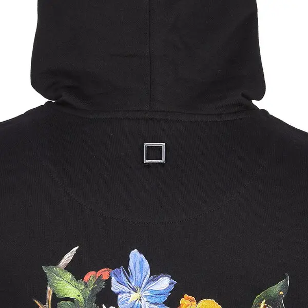 WOOYOUNGMI Hooded Sweatshirt With Floral Graphic - Black