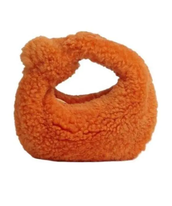 Bottega Veneta Shearling Jodie Mini Bag - Orange
