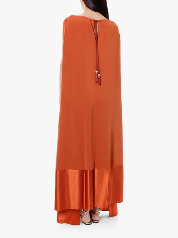 Max Mara Sleeveless Halter Neck Dress With Drawstring And Metal Details