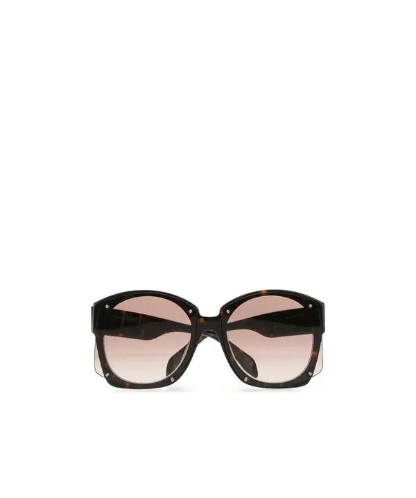 Alexander McQueen Tortoiseshell-effect Oversized-frame Sunglasses - Brown