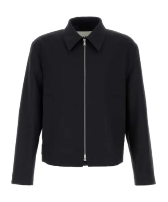 JIL SANDER Long Sleeve Zip-up Jacket - Black