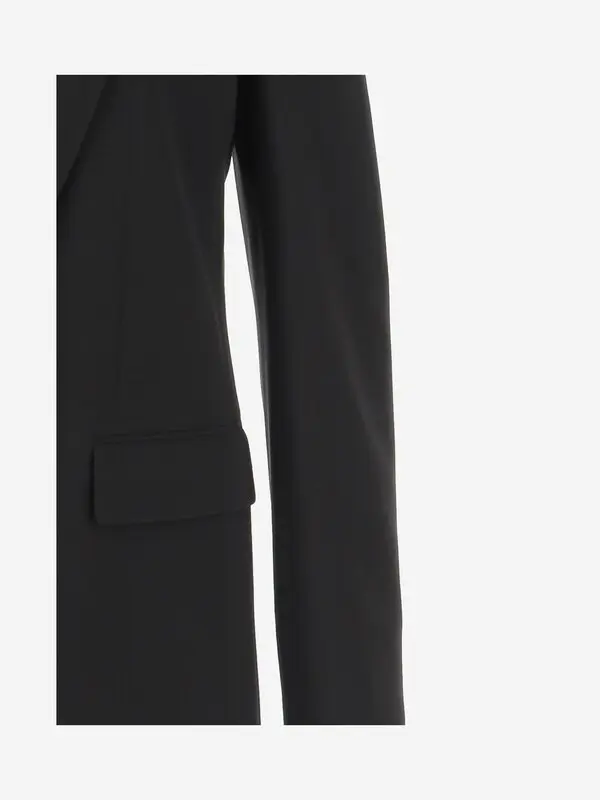 Saint Laurent Single-breasted Peak Lapel Jacket - Black