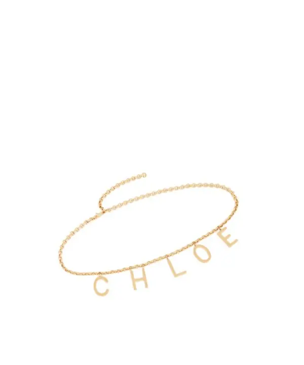 Chloé Letters Chain Belt - Vintage Gold